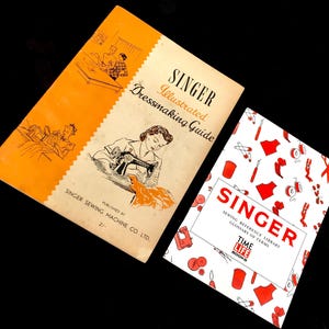 Pair of Singer Sewing Machine Books - Dressmaking Guide & Reference ...