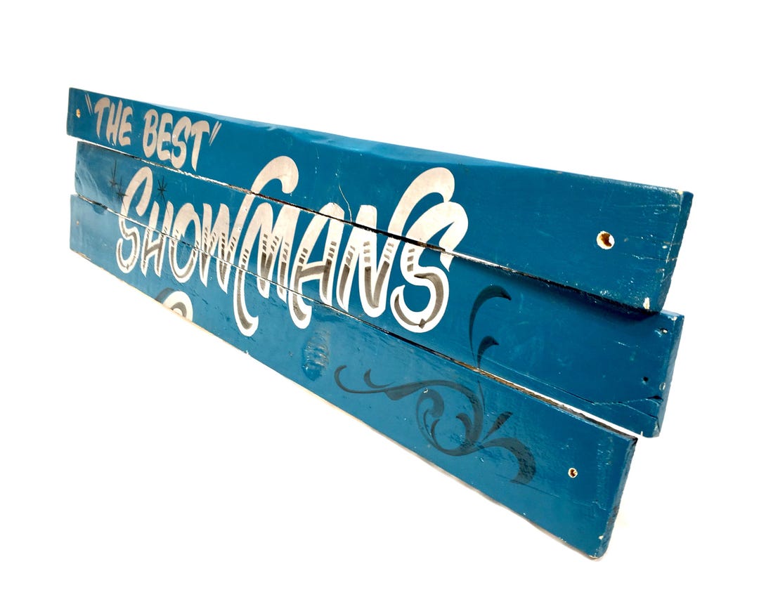 Vintage Large Fairground Sign the Best Showman's / Paint on Board - Etsy