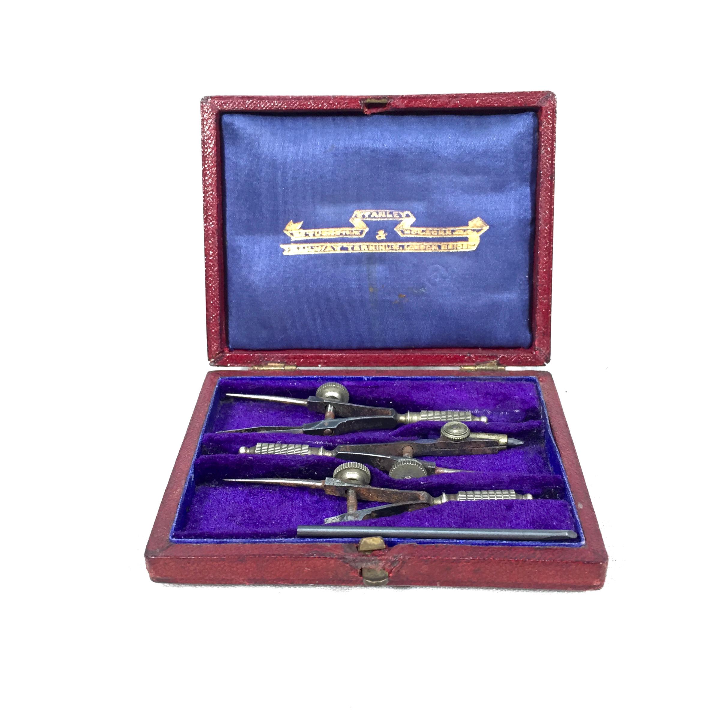 Antique Stanley Technical Drawing Instrument Set / Miniature Pocket ...