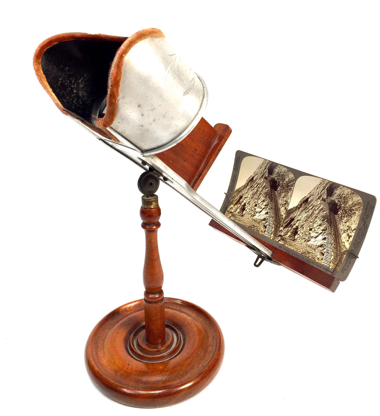 Antique Early 20th Century Tabletop Stand Mounted Stereo Viewer ...