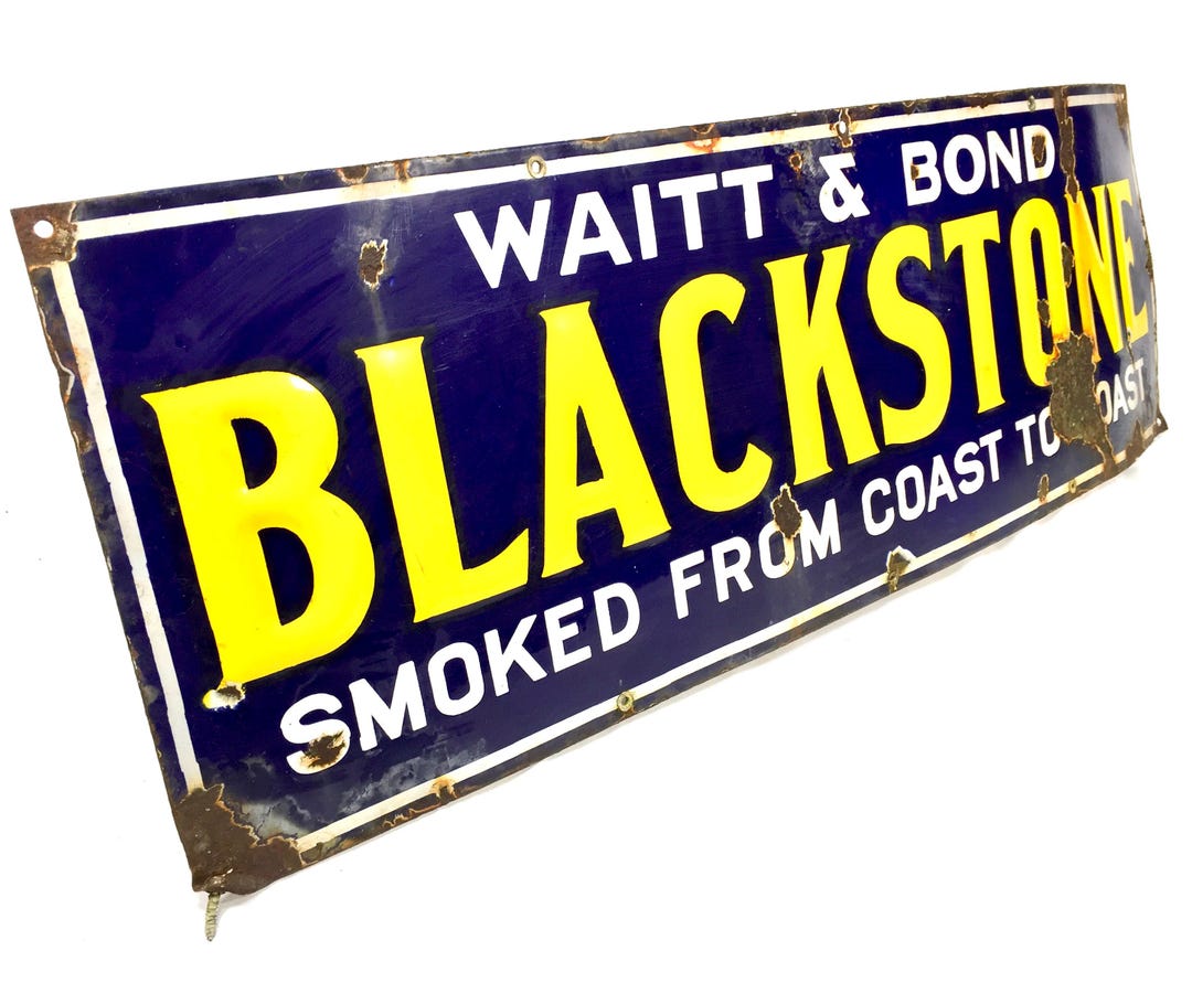 Antique Advertising - 1930's Waitt & Bond Blackstone Cigar Porcelain ...