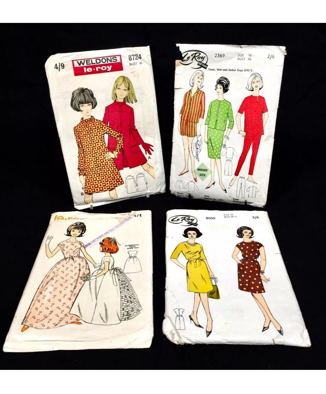 Vintage 1950's Le Roy Dress Makers Patterns / Pattern Designs / Set of ...