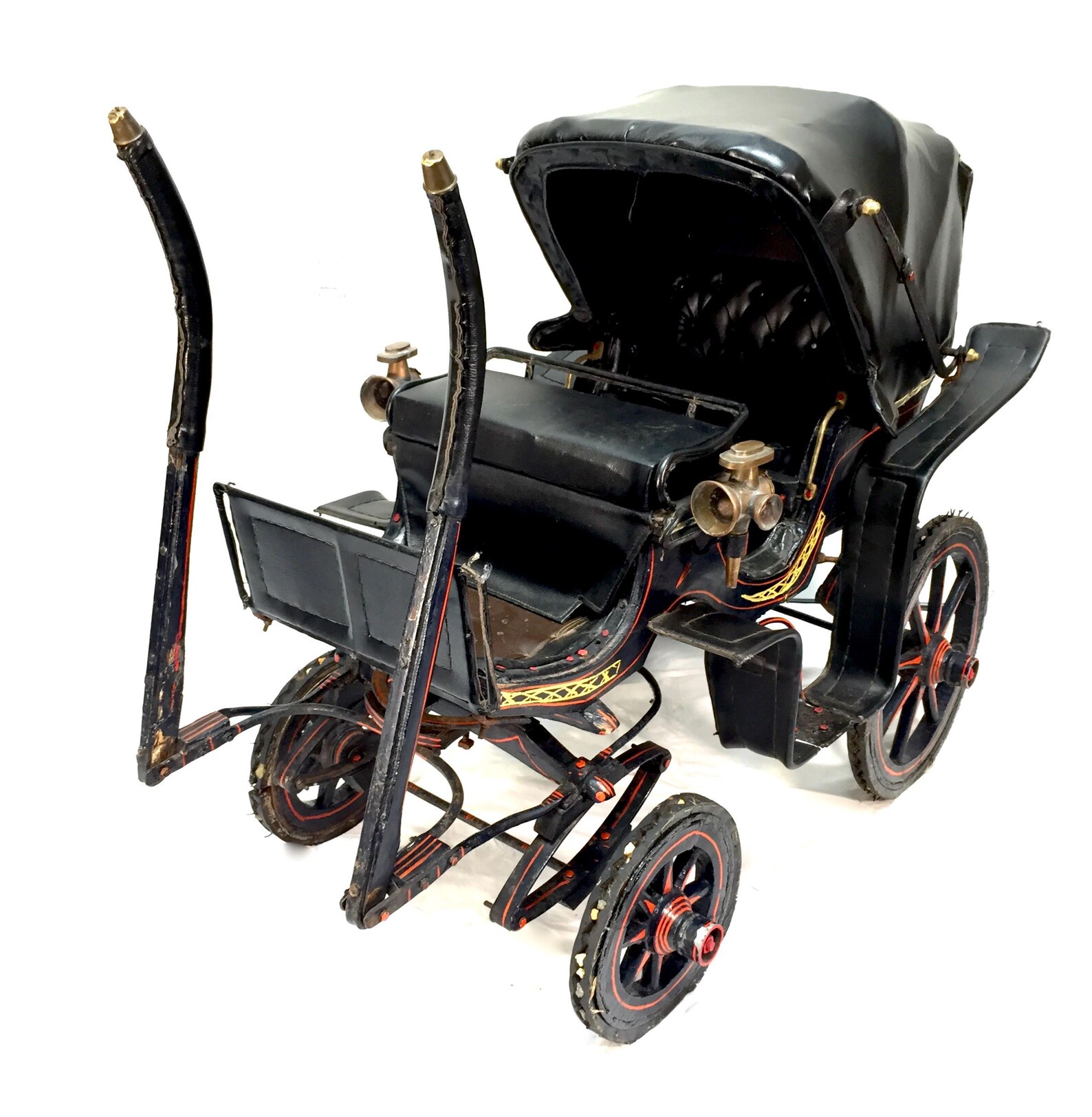 Antique 19th Century Victorian Childs Barouche Horse Drawn Carriage ...