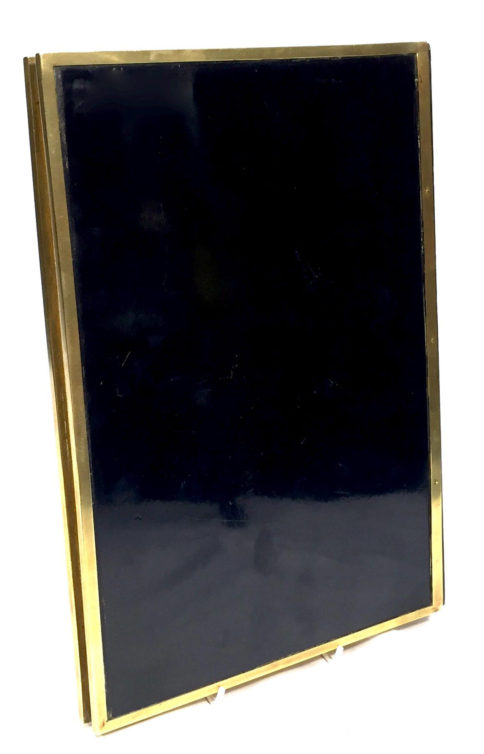 Antique 19th Century Lacquered Blotter Notepad With Brass Decorative ...