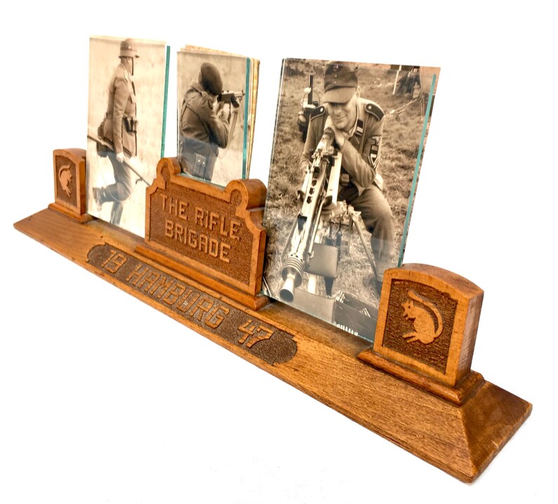Antique Military Wooden Tabletop Photo Frame - the Rifle Brigade ...