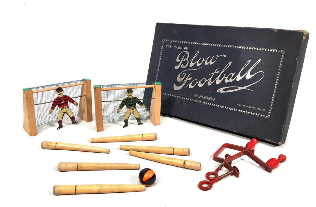 Antique 1910s Tabletop Parlour Game of Blow Football by Chad Valley ...