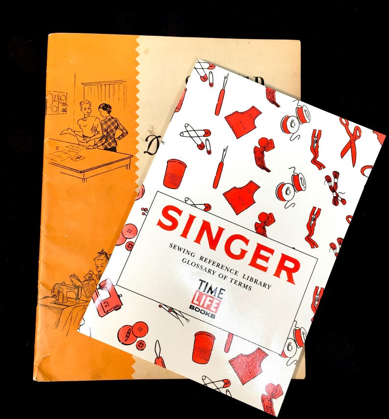 Pair of Singer Sewing Machine Books - Dressmaking Guide & Reference ...