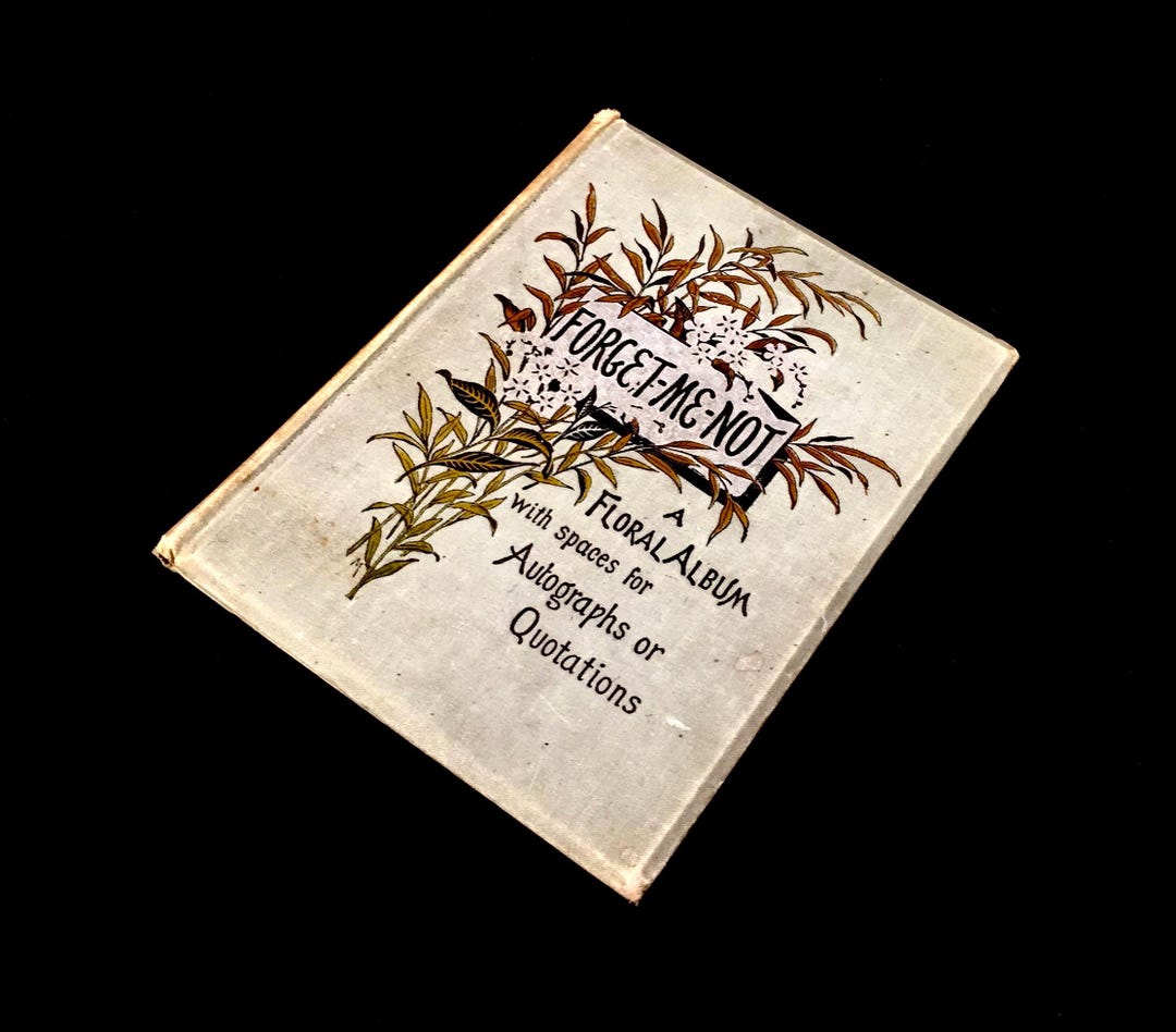 Antique “forget Me Not” Album / Autograph Book by W. Mack, London – C ...