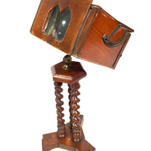 Antique Victorian 19th Century Tabletop Cosmorama Pattern Stereoscope C ...