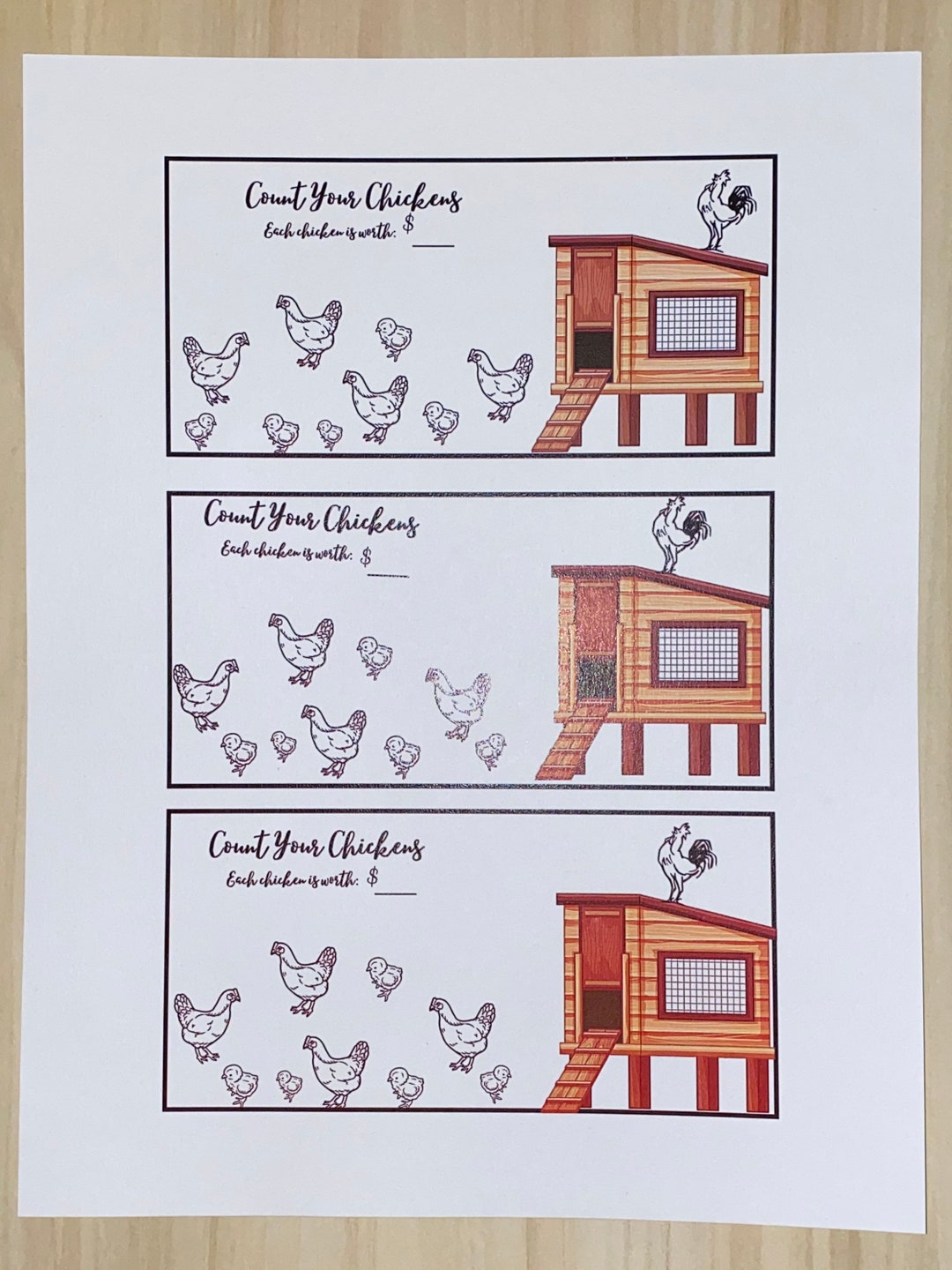 Count Your Chickens Savings Tracker Set of 3 A6 Size Chicks/eggs - Etsy