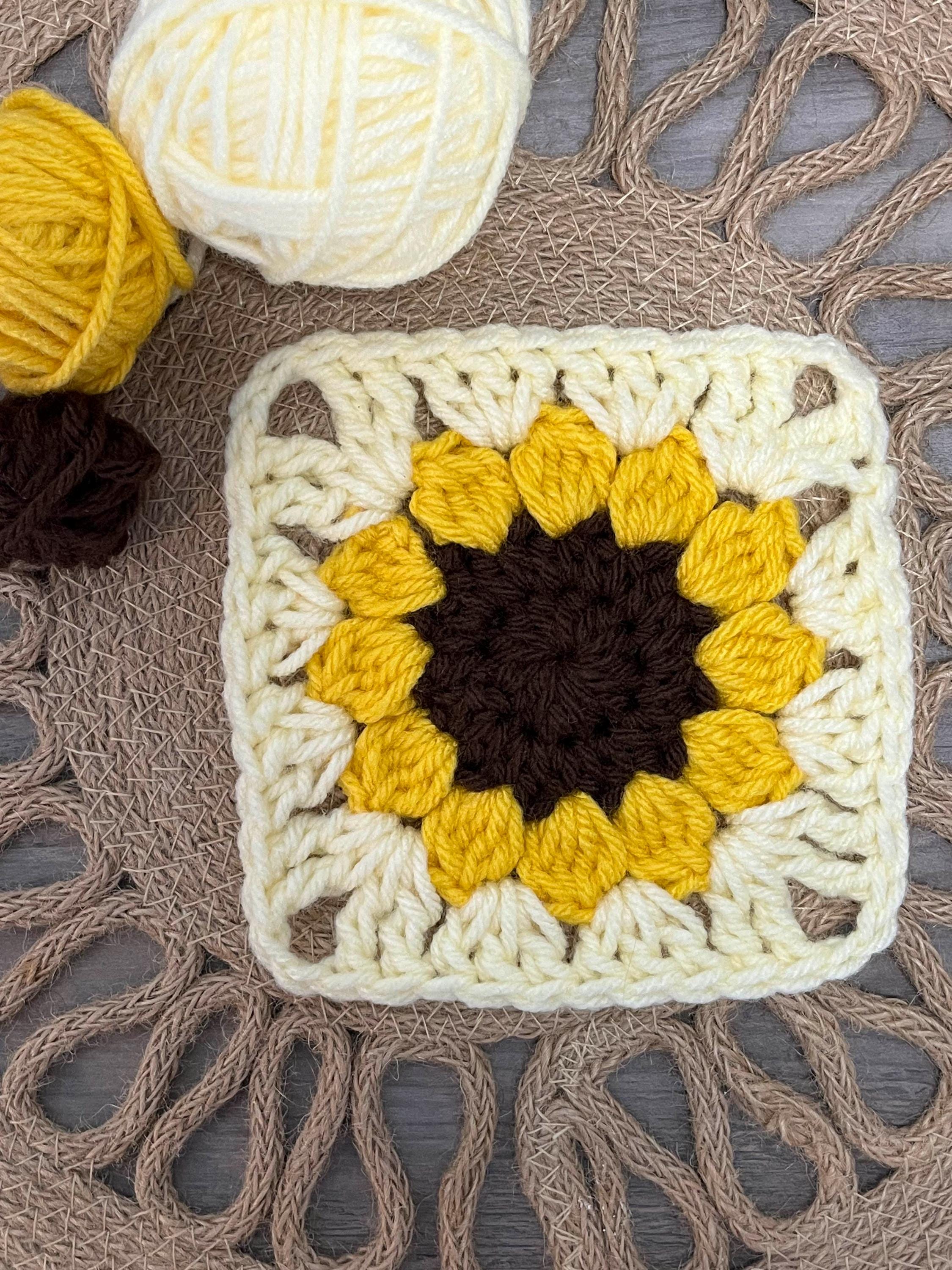 EASY Sunflower Granny Square Pattern - Etsy