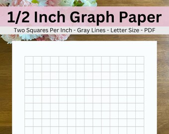 One-half Inch Graph Paper - Etsy