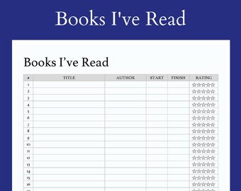 My Reading List | Etsy