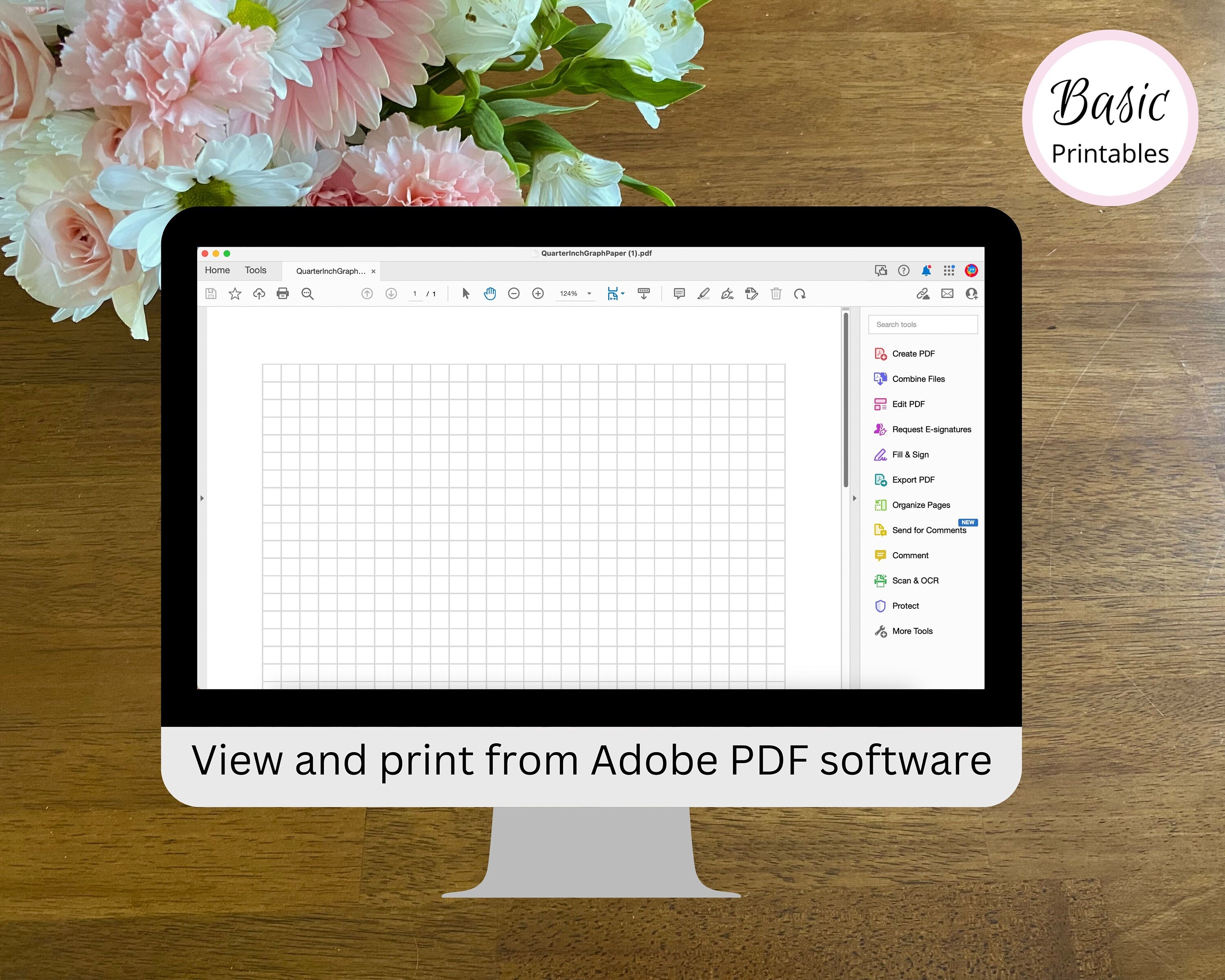 Printable Graph Template Paper, Printable Graph Paper Quarter Inch (.25 ...