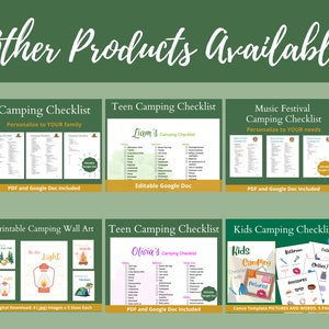 Printable Camping Planner, RV Travel Planner, Camping Trip Planner ...