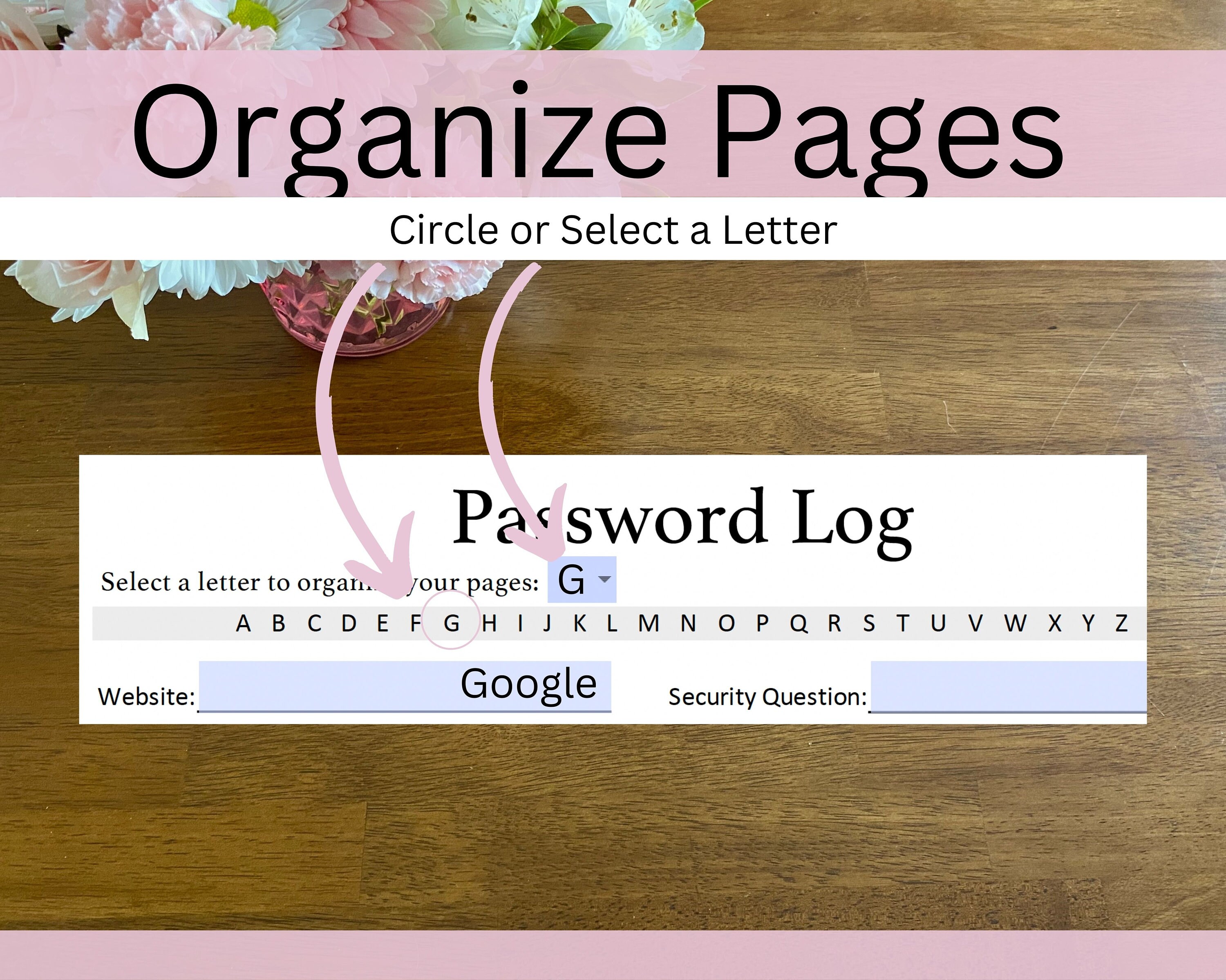 Printable Password Tracker, Digital Password Keeper, Online Account ...