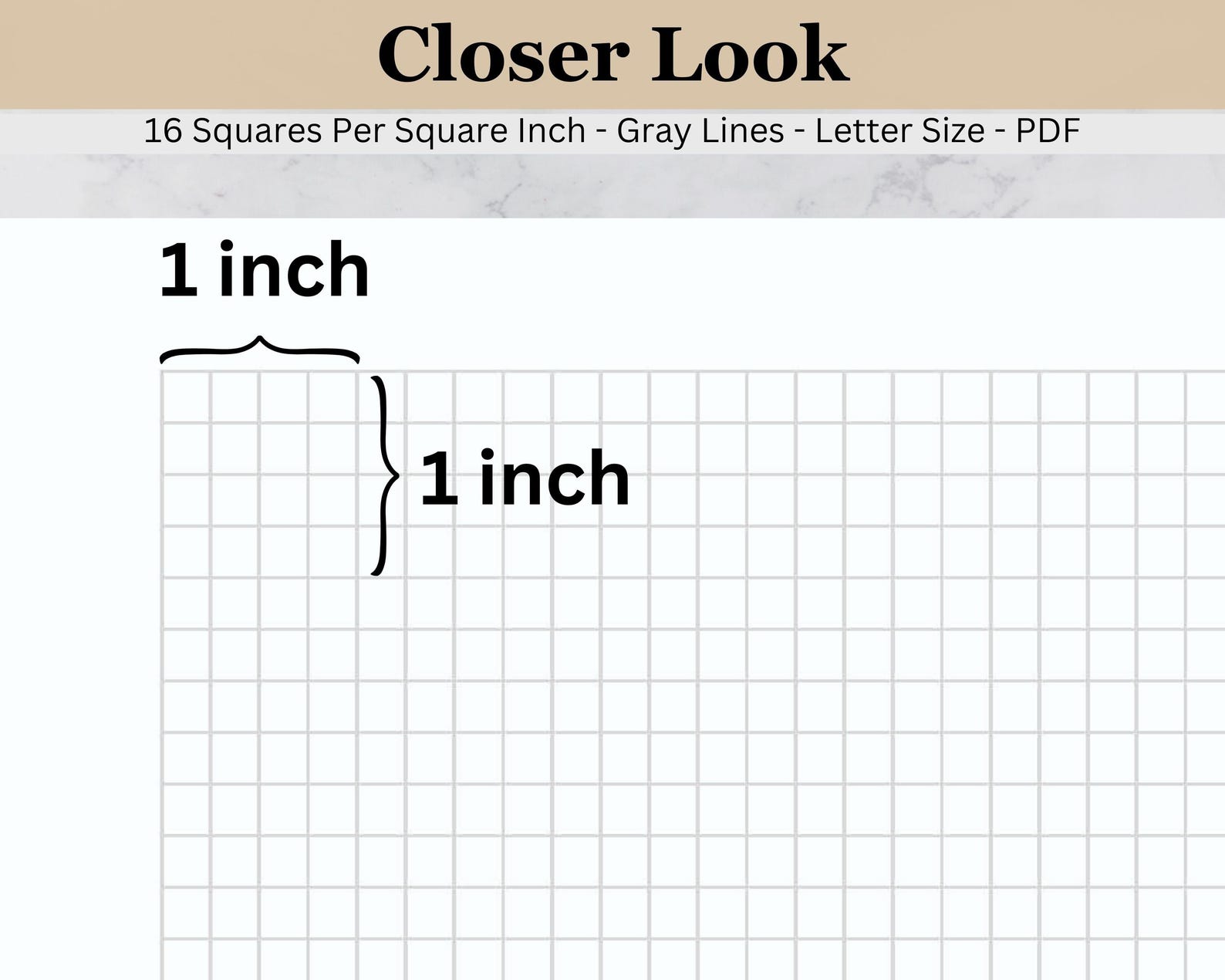 Printable Graph Template Paper, Printable Graph Paper Quarter Inch (.25 ...