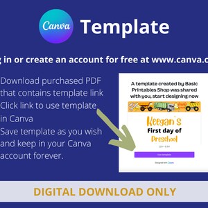 First Day of School Sign Printable 2022, Construction Trucks Theme ...