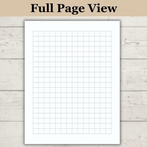 Printable Half Inch (.50 Inch) Graph Paper, Two Squares per Inch, 2x2 ...