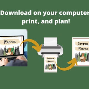 Printable Camping Planner, RV Travel Planner, Camping Trip Planner ...