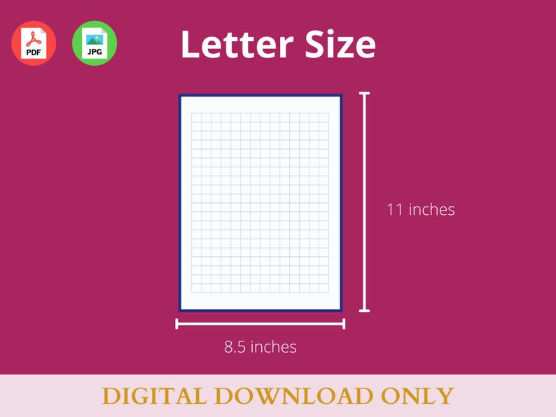 Printable Half Inch .50 Inch Graph Paper Two Squares per - Etsy