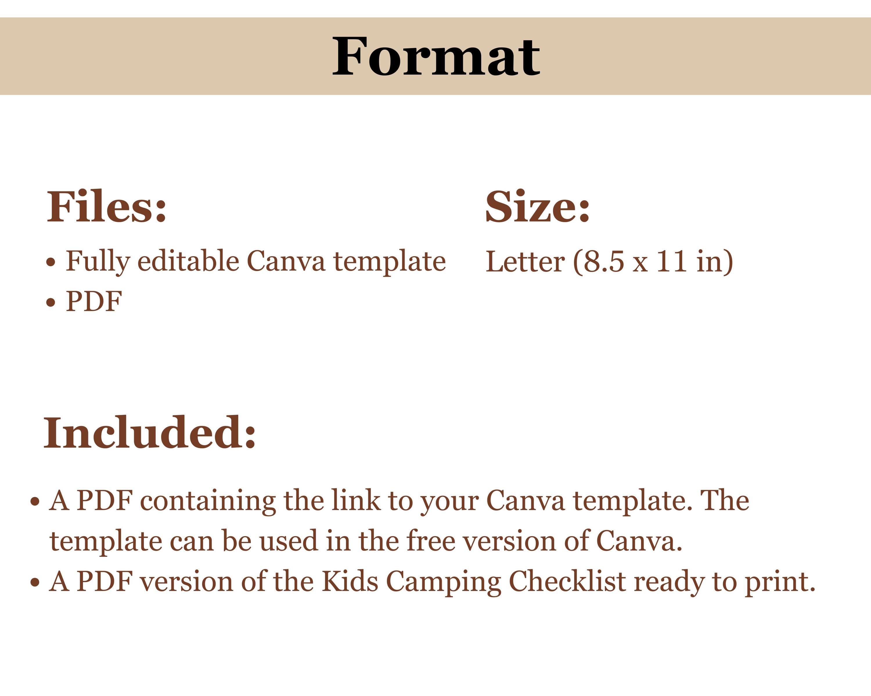 Camp Checklist With Pictures for Kids, Printable With Pictures and ...