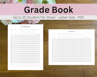 Gradebook Template - Etsy