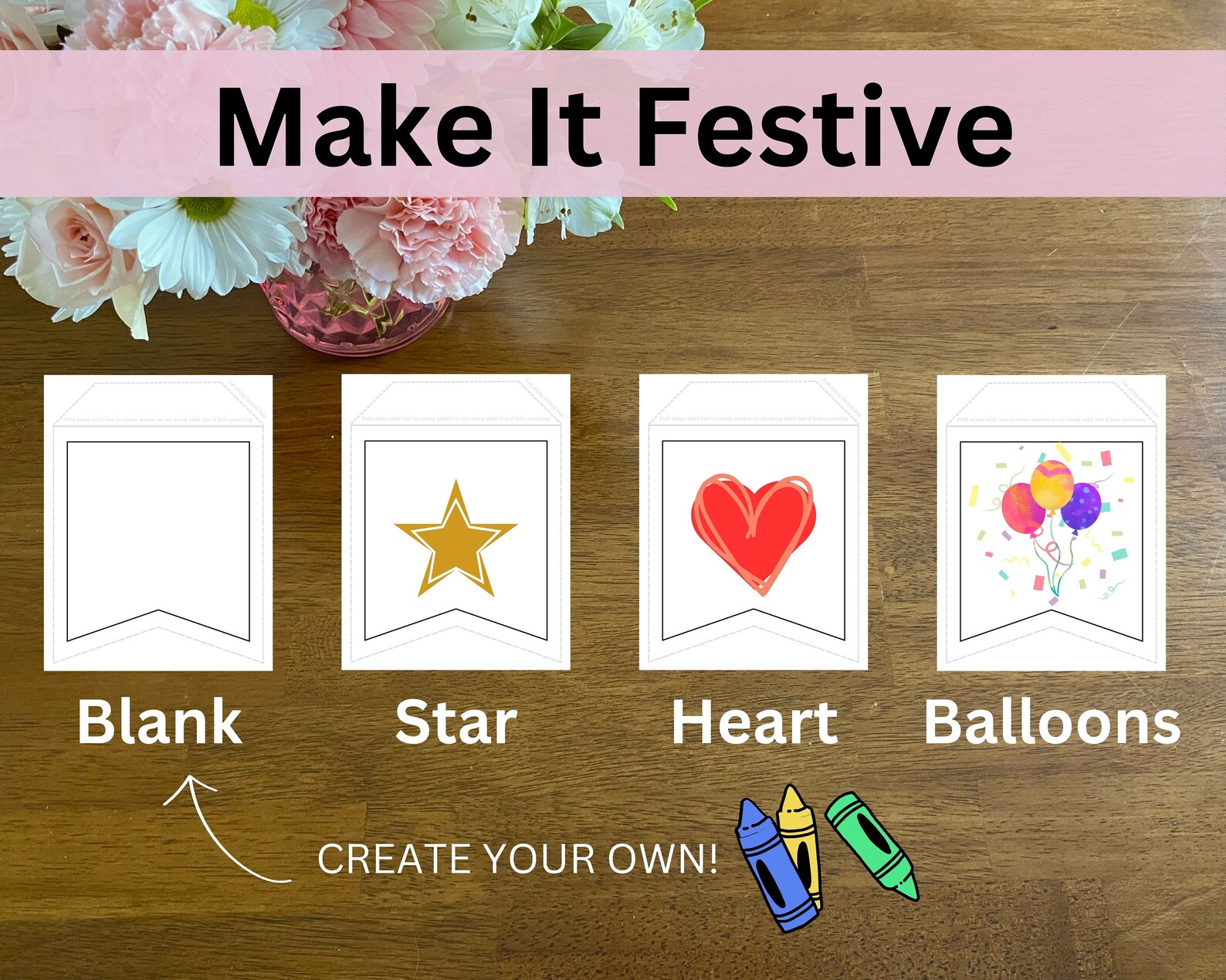 DIY Printable Banner Digital Download, Birthday Party, Shower ...