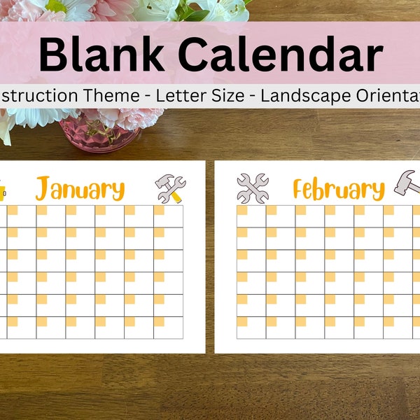 Construction Truck Calendar - Etsy