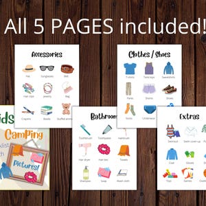 Camp Checklist With Pictures for Kids, Printable With Pictures and ...