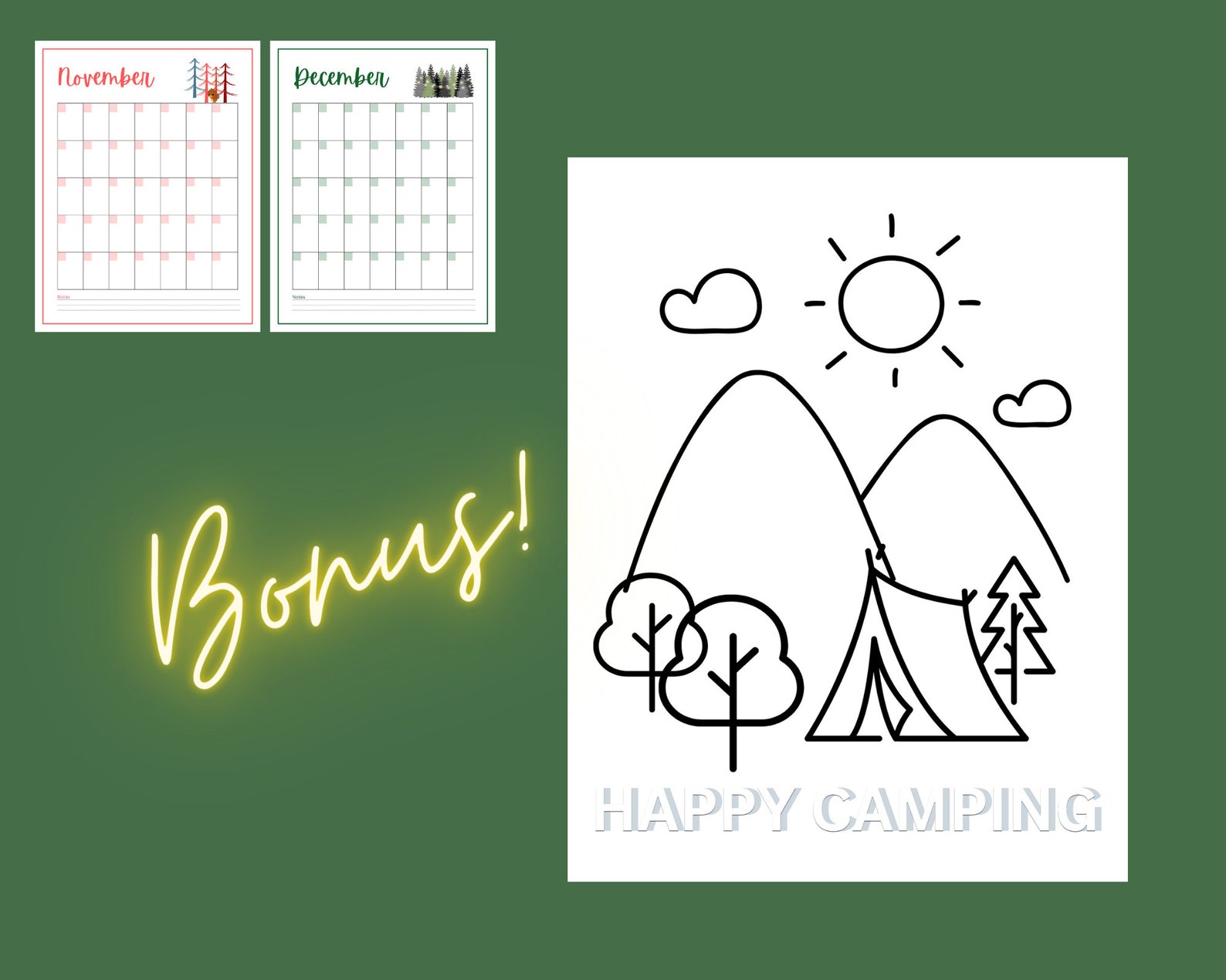 Printable Camping Planner, RV Travel Planner, Camping Trip Planner ...