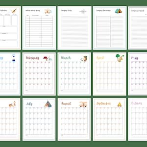 Printable Camping Planner, RV Travel Planner, Camping Trip Planner ...