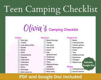 Church Camp Checklist Printable - Etsy