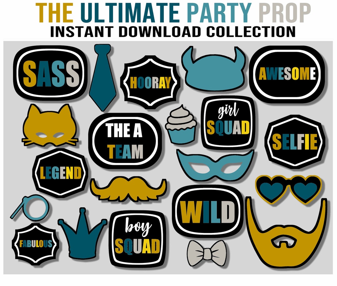 PARTY PROPS PACK Ultimate Printable Party Props Pack - Etsy México