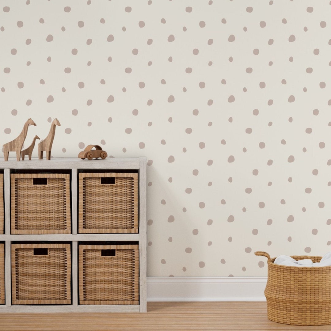 Fun Dotty Textured Kids Wallpaper, Sticky Luxury Peel and Stick ...
