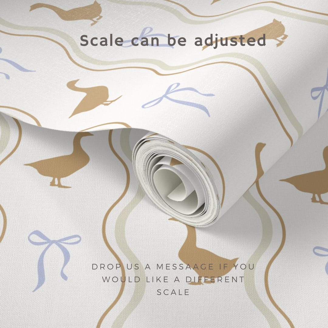 Silly Goose Wallpaper Peel and Stick - Cute Goose Theme Nursery Decor ...