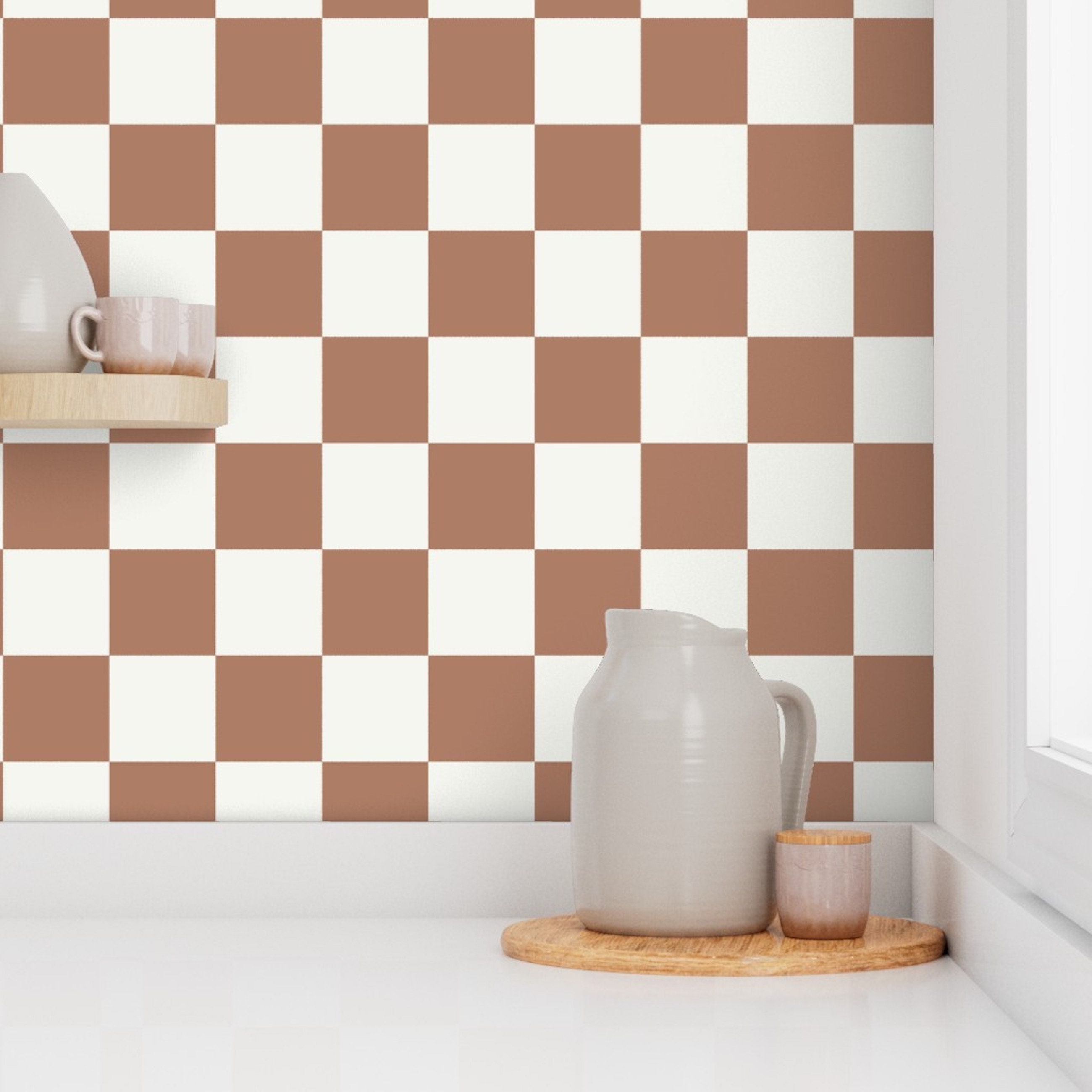 Checkerboard Wallpaper Peel and Stick, Checkers Wallpaper Removable ...