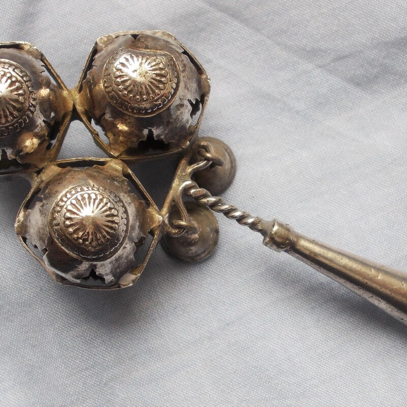 Silver Baby Rattle - Etsy