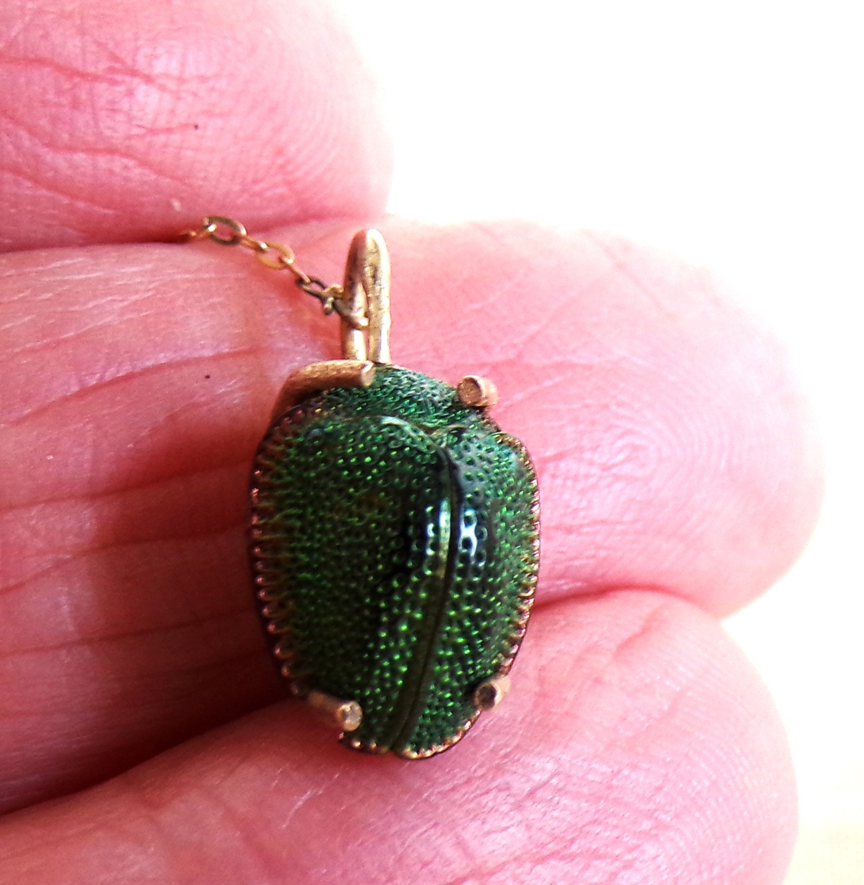 Pair of Gold Antique Scarab Beetles Set in 9ct Gold Mounts as Earrings ...