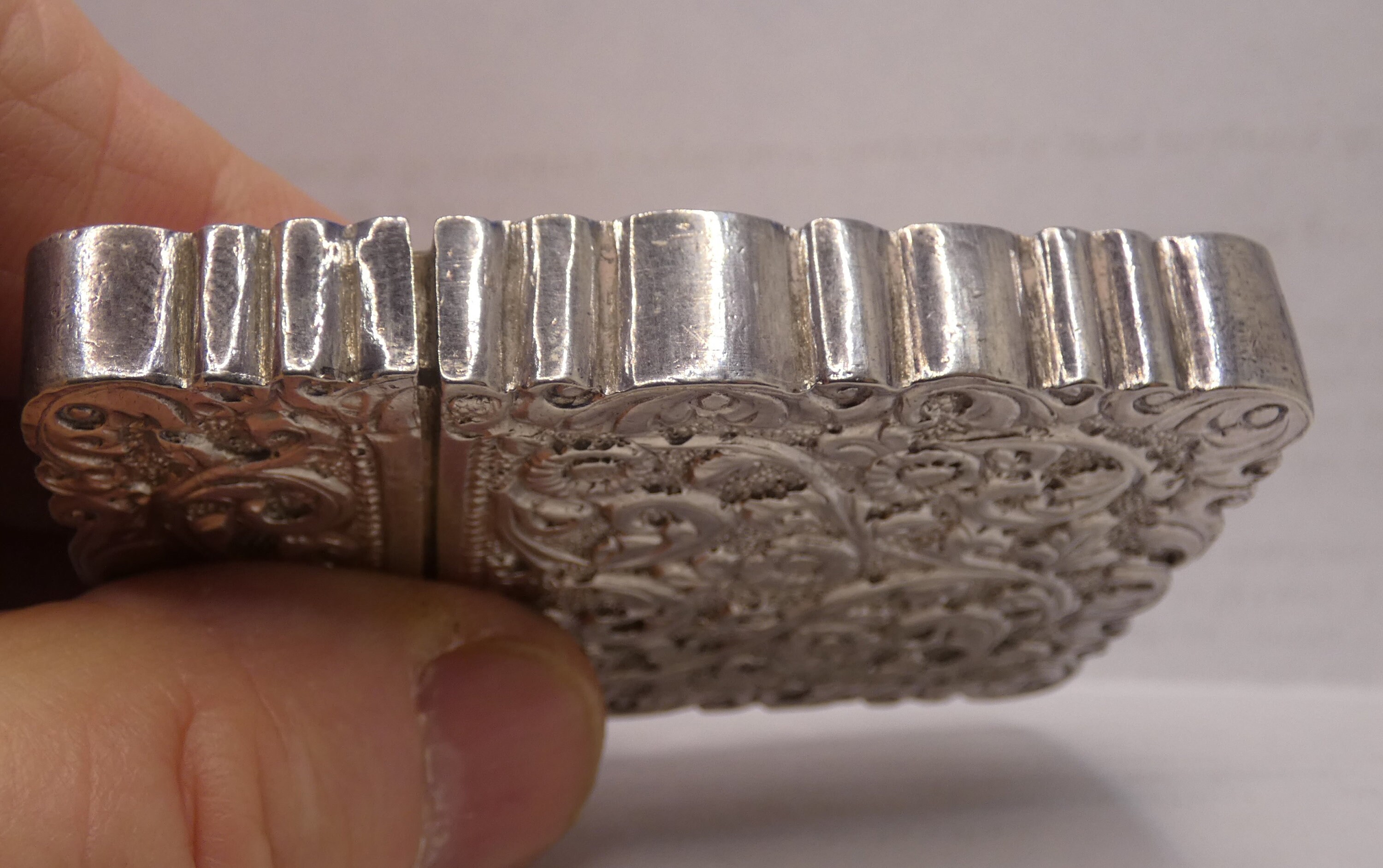 Solid Silver Calling Card Case. Middle Eastern Marks - Etsy