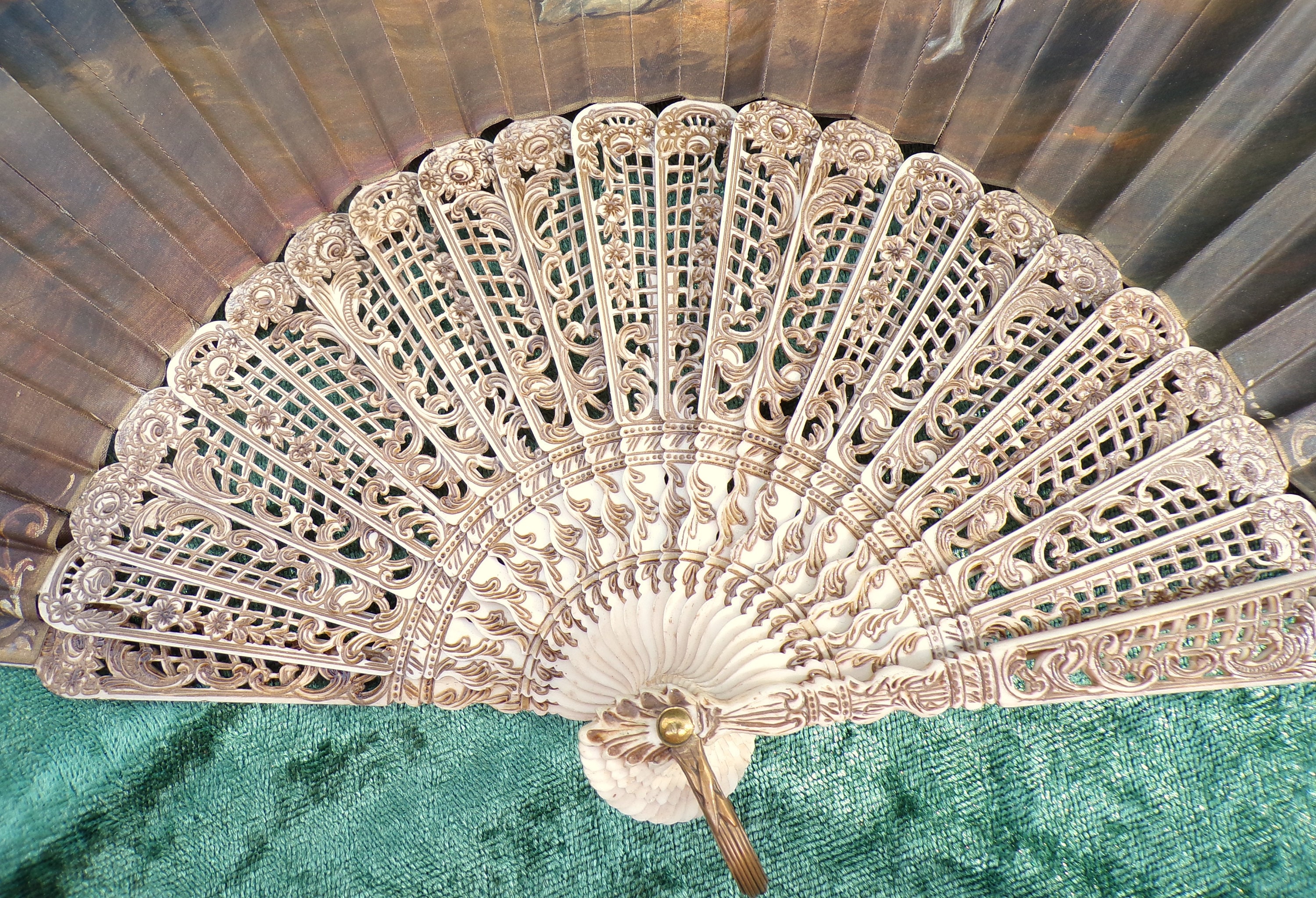 Small Bone Fan With Stunning Stick and Guard Sticks 19th Century - Etsy