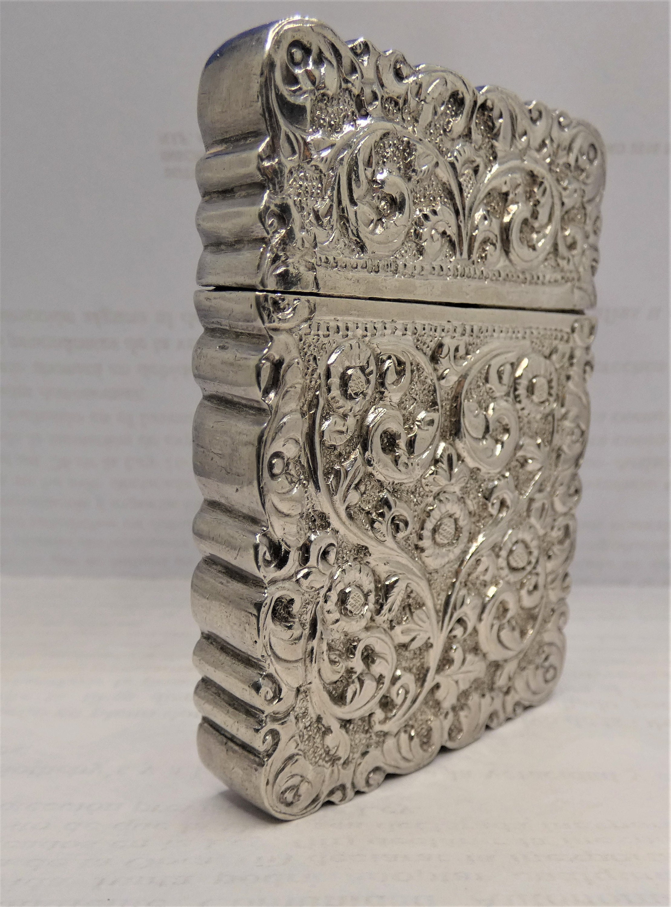 Solid Silver Calling Card Case. Middle Eastern Marks - Etsy