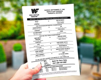 Custom WWF Line-up Sheet Event for Wrestling Program Poster - Etsy