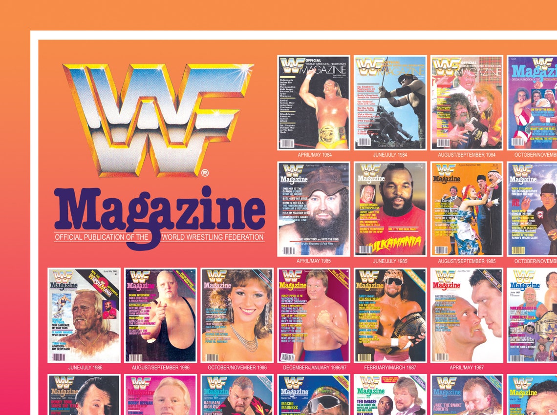 WWF Poster Magazine Covers 10 Year Anniversary 1984-1994 - Etsy