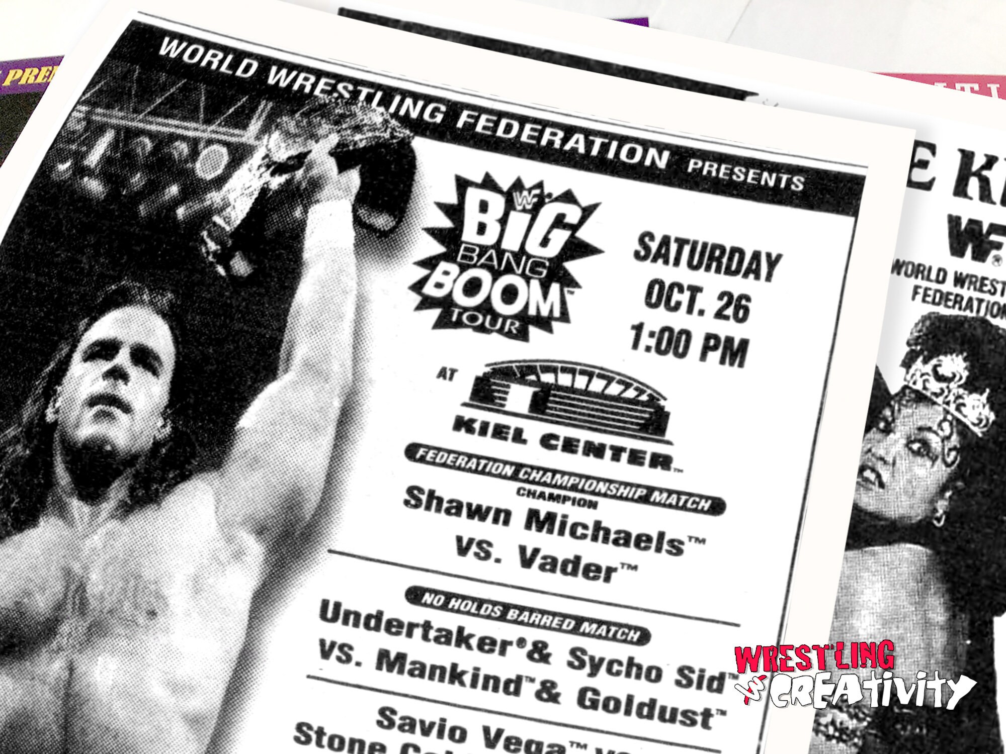 Custom 1990s WWF Wrestling Event Poster: WWE Collectible Souvenir - Etsy