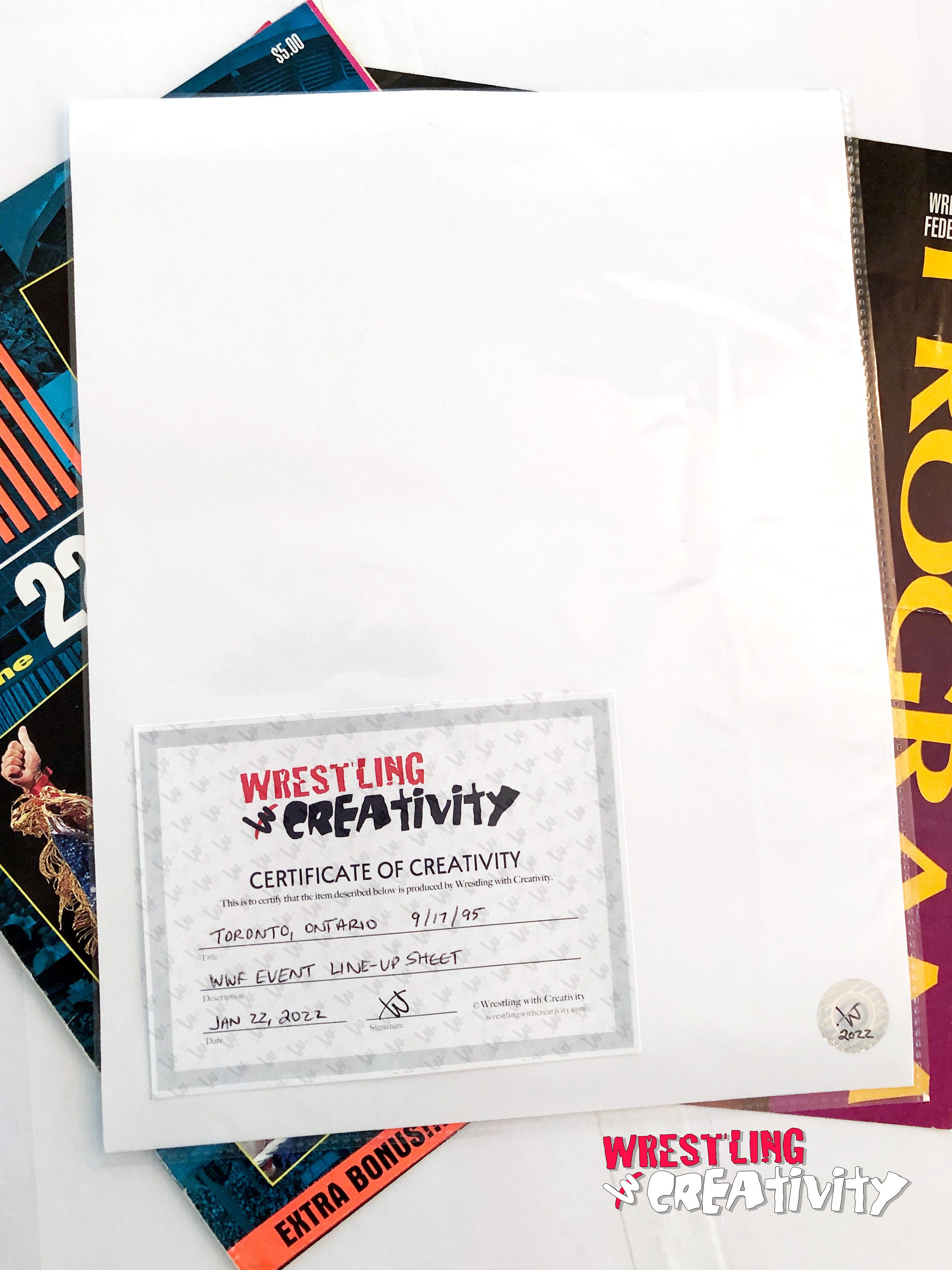 Custom WWF Line-up Sheet Event for Wrestling Program Poster (for Shows ...