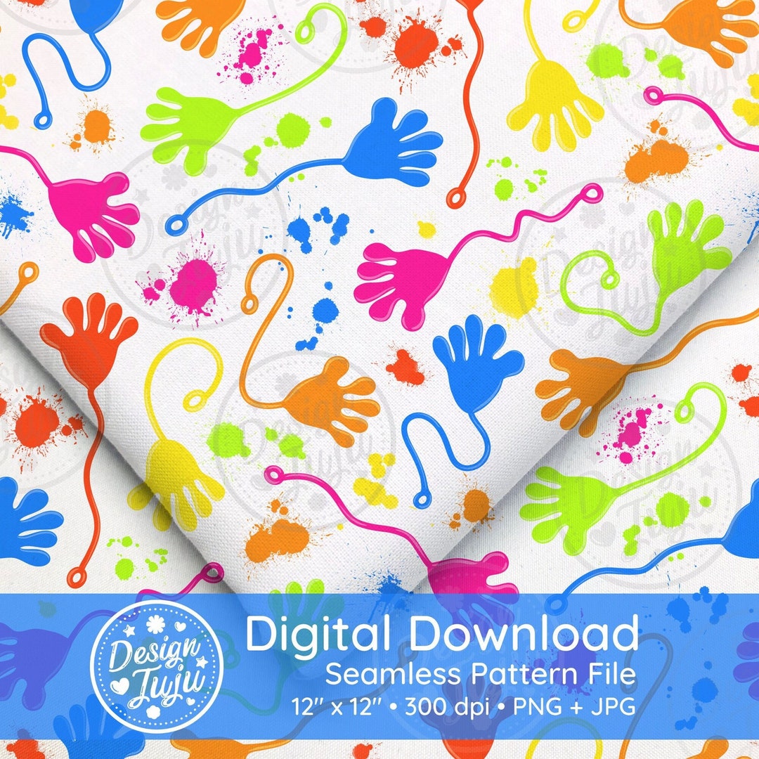 Sticky Splat Hands - Seamless Repeat Pattern for Fabric /digital or ...