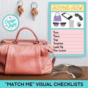 Match Me! - ADHD Visual Check Lists / Reminders - Digital Download for ...