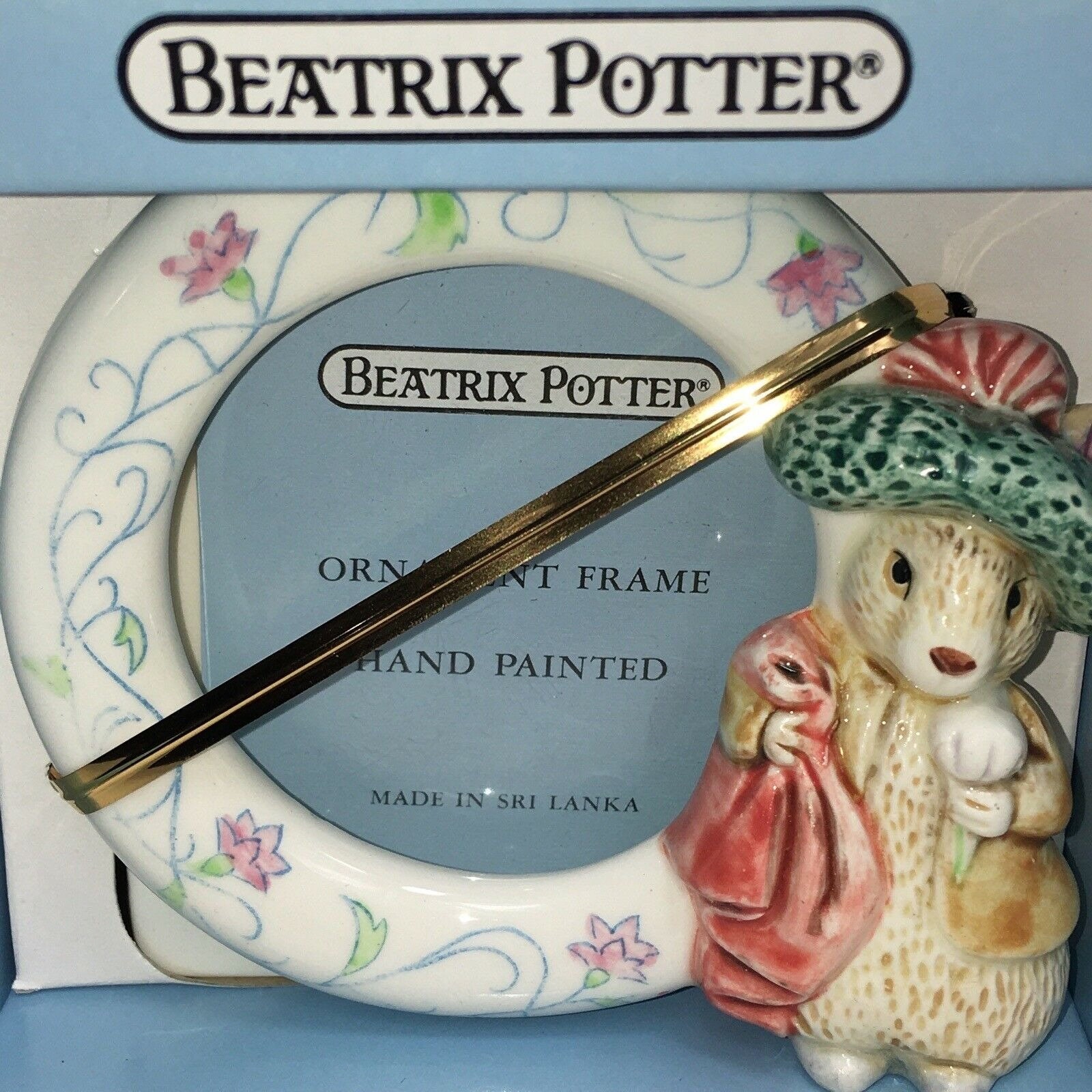 Schmid Peter Rabbit Ceramic Picture Frame Beatrix Potter Vintage 1989 3 ...
