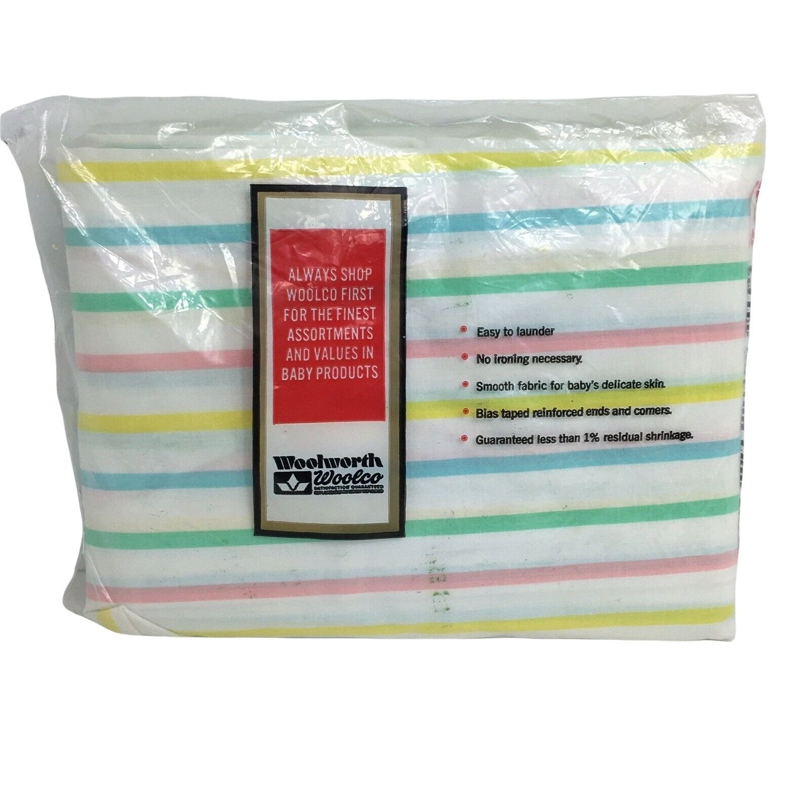 Woolworth Woolco Exclusive Fitted Crib Sheet Vintage Mid Century ...